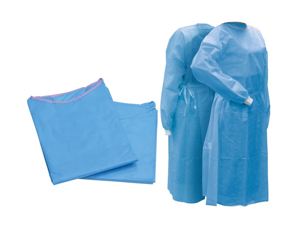 SMS Blue Isolation Gown – AAMI Level 2 – Case of 70